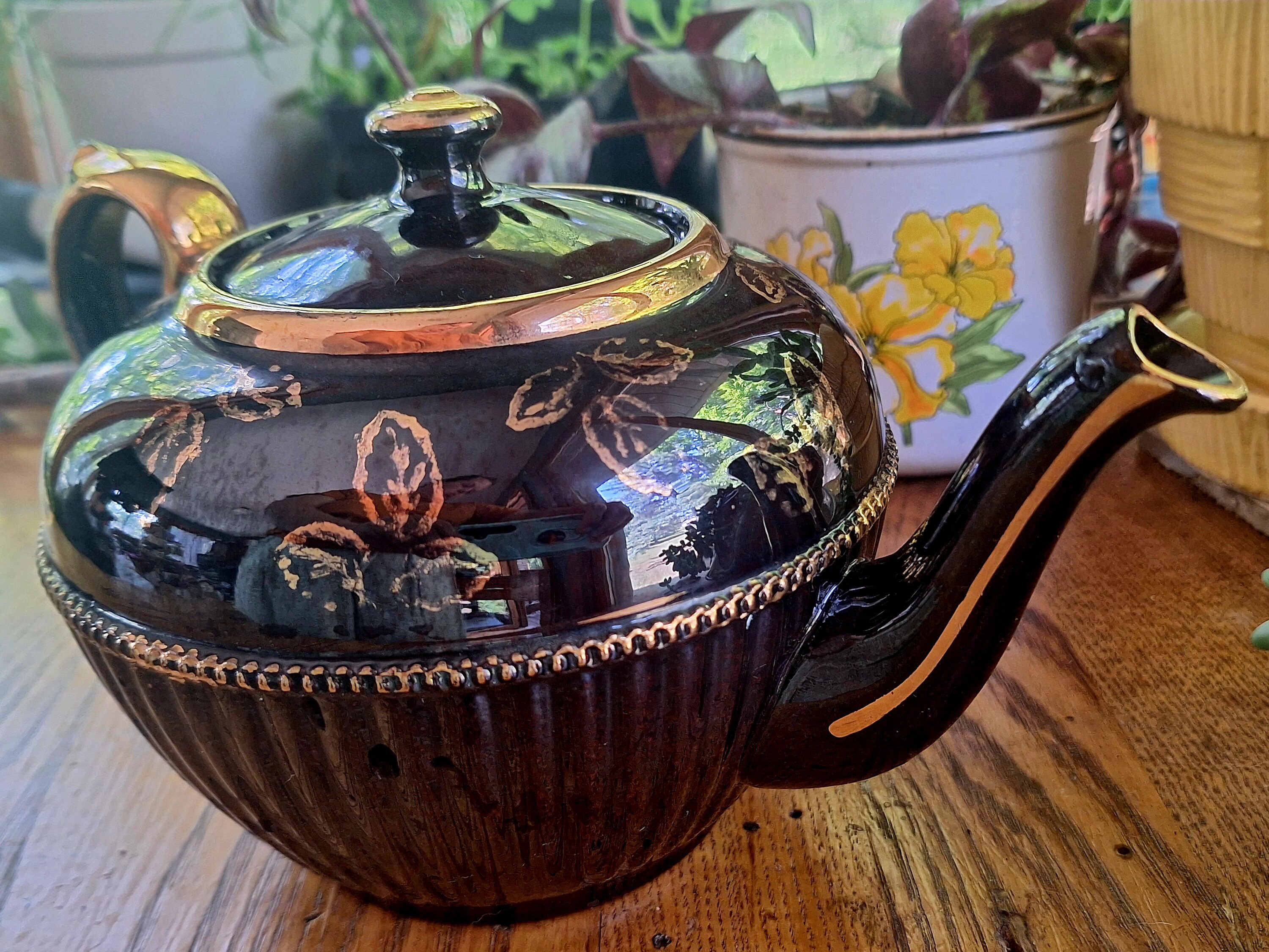 Gibson England Vintage Teapot 6 Cup Size Brown Lusterware - Etsy