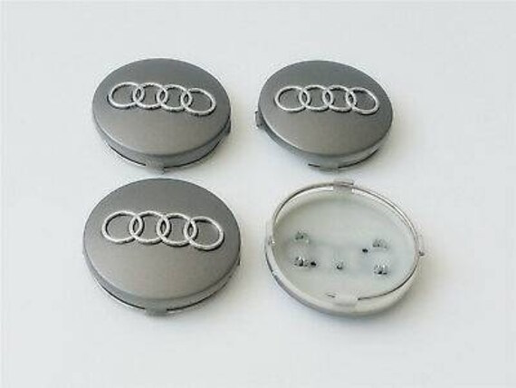61mm Wheel rim center caps compatible with Audi grey hub caps Car Parts ...