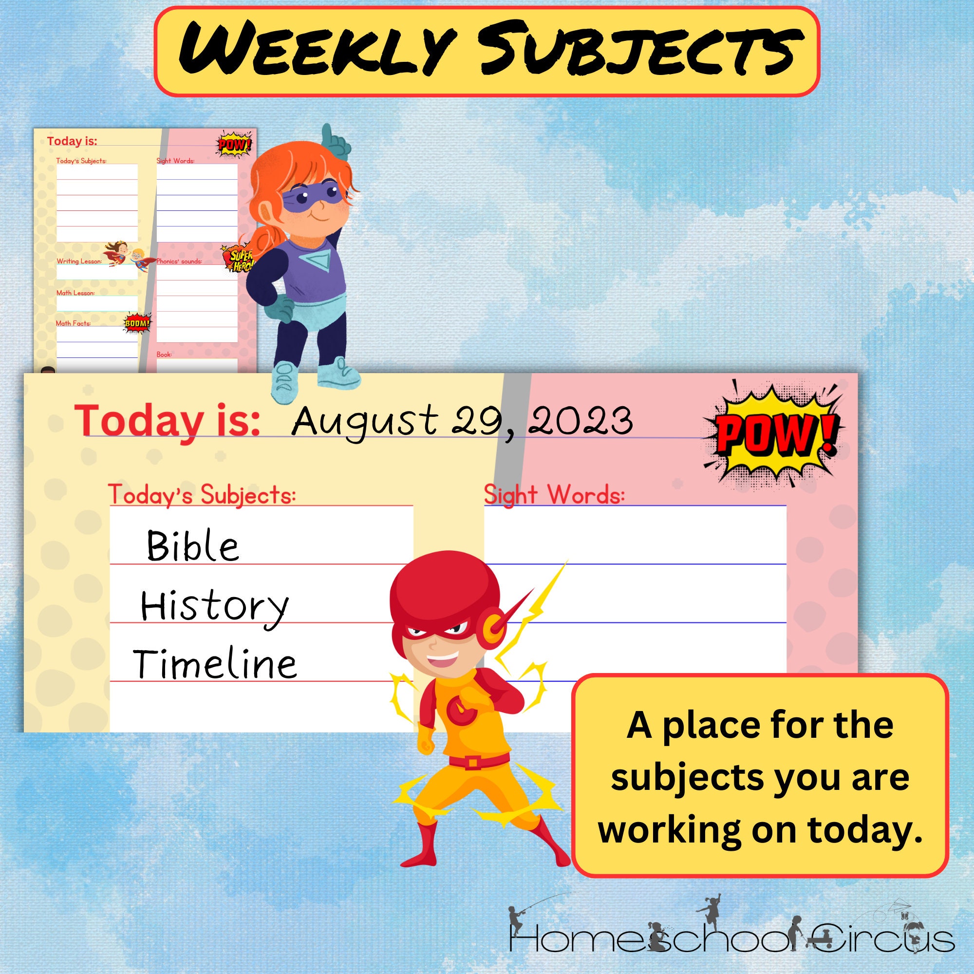 Printable Plan My Day Printable Planning Sheets for Early Elementary ...