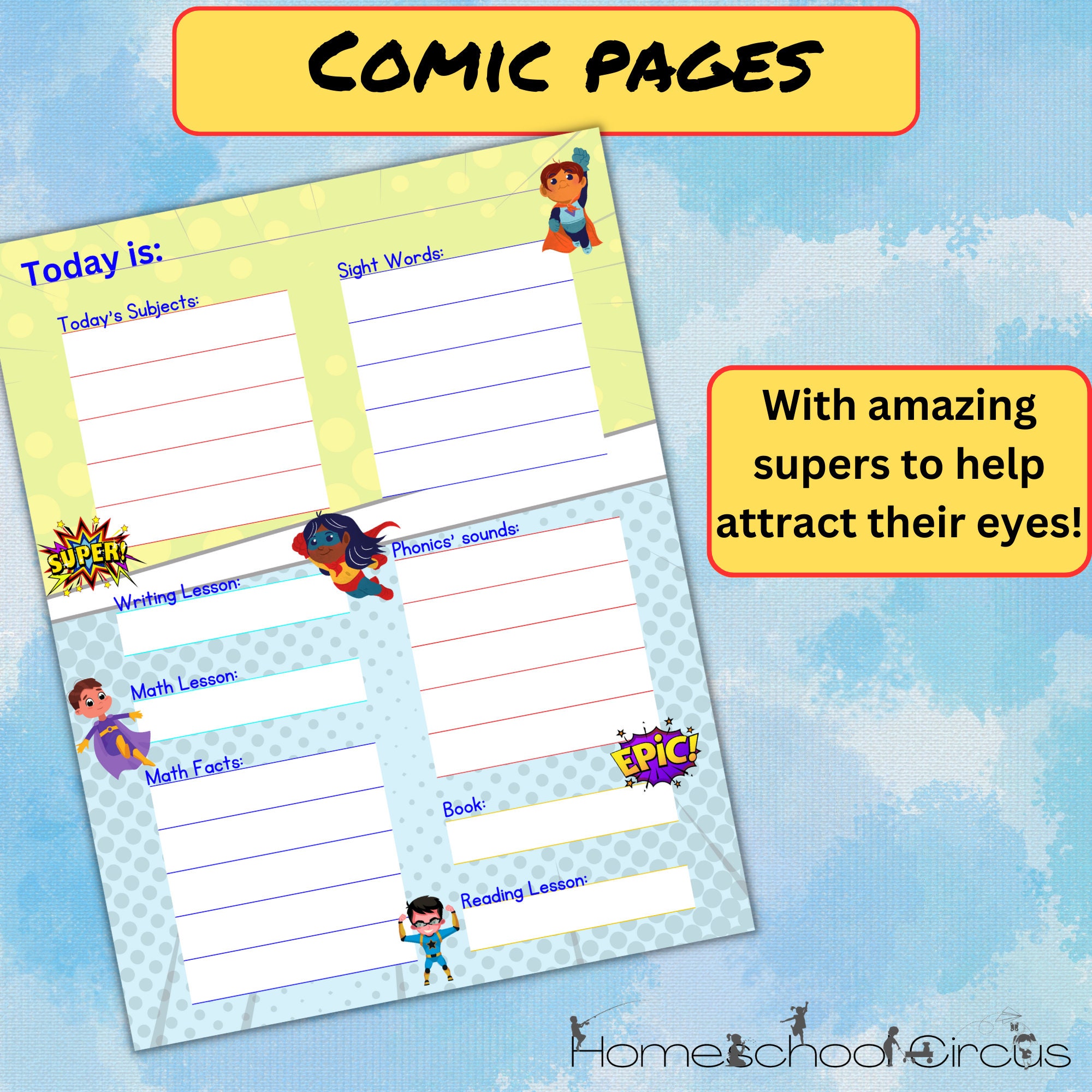 Printable Plan My Day Printable Planning Sheets for Early Elementary ...
