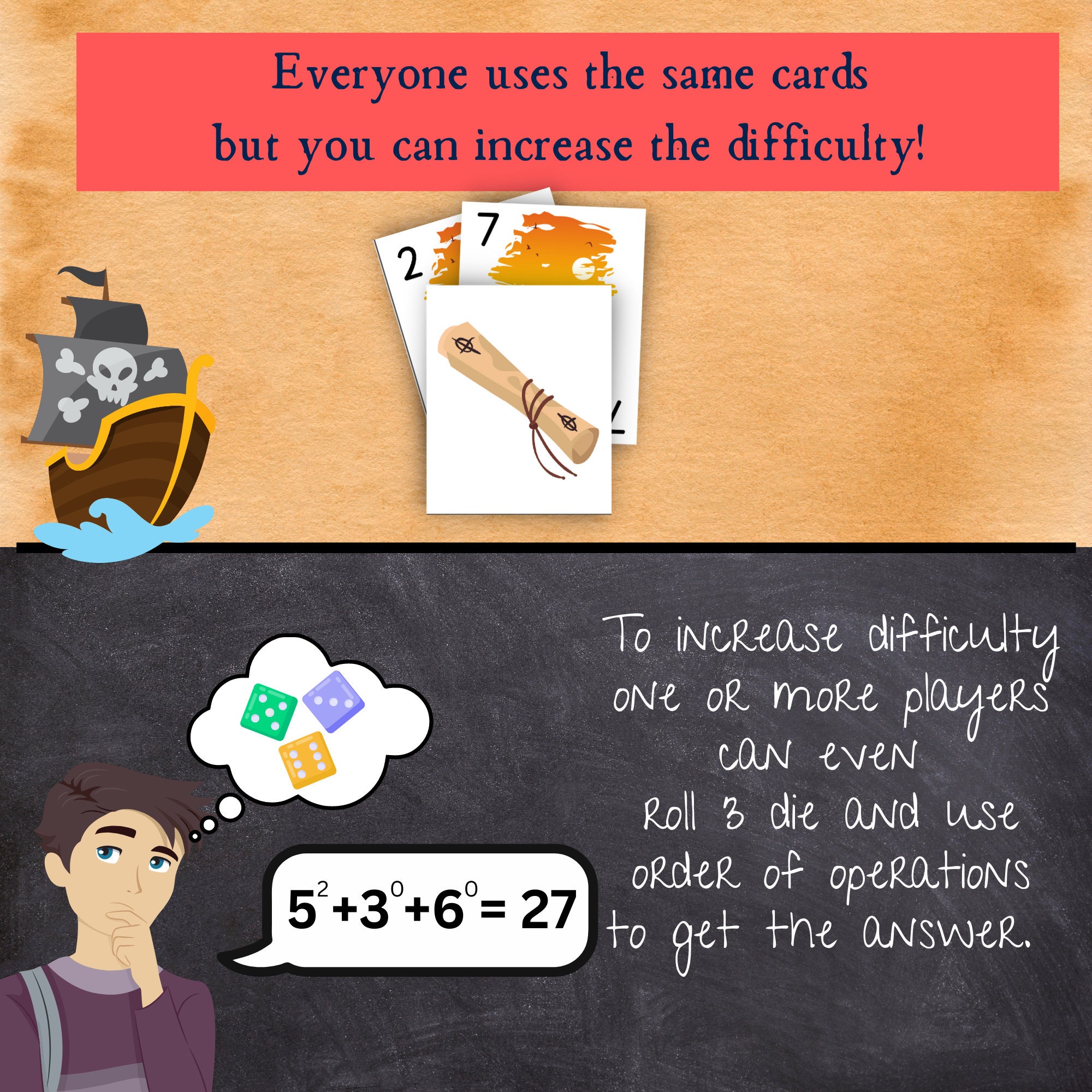 Pirate Island, a Cooperative Math Game They Can All Play, Printable PDF ...