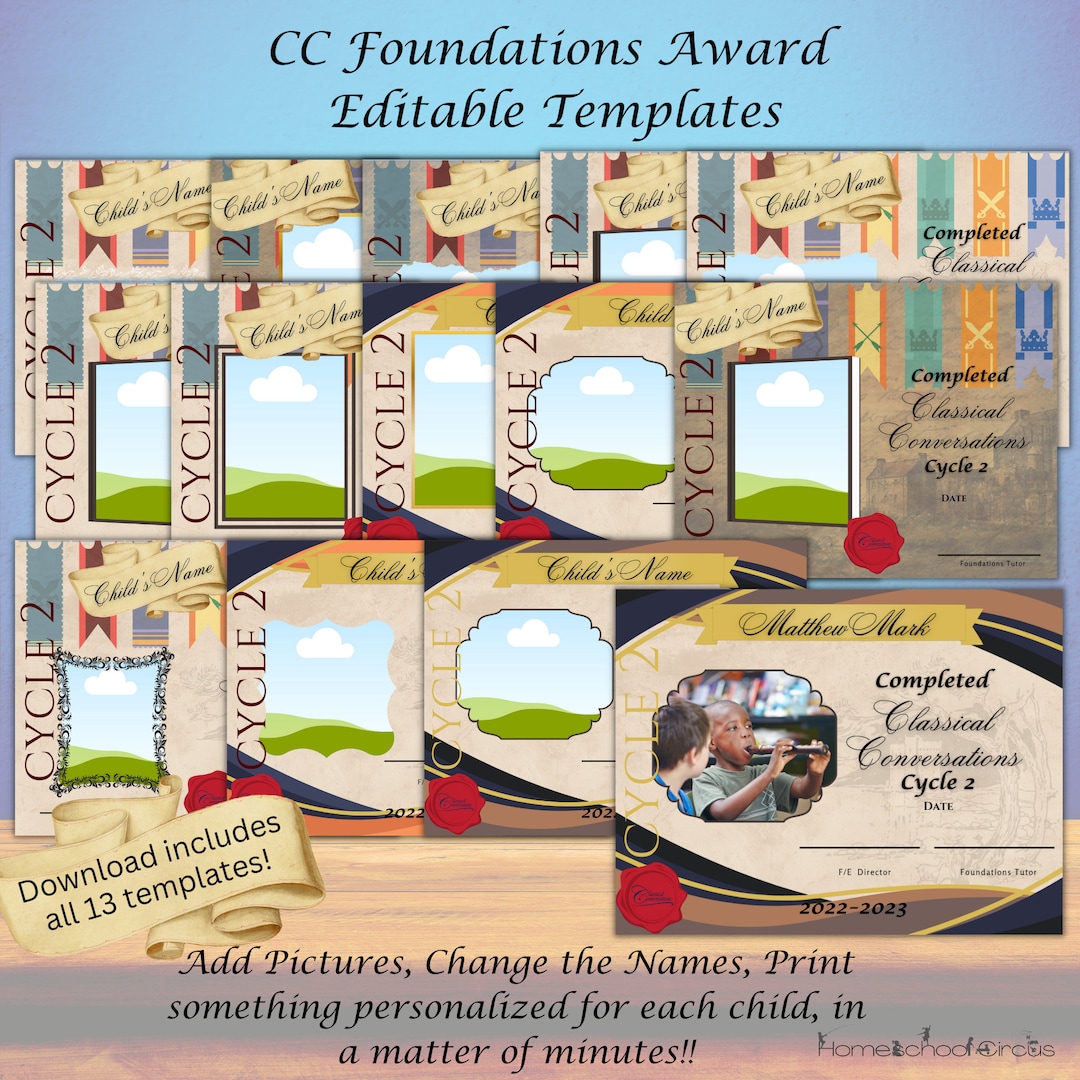 CC Foundations Completion Certificates 13 Fully Editable Templates ...