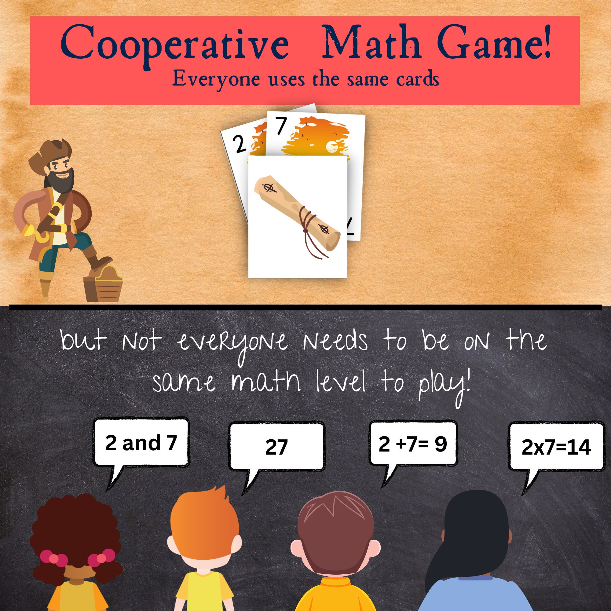 Pirate Island, a Cooperative Math Game They Can All Play, Printable PDF ...