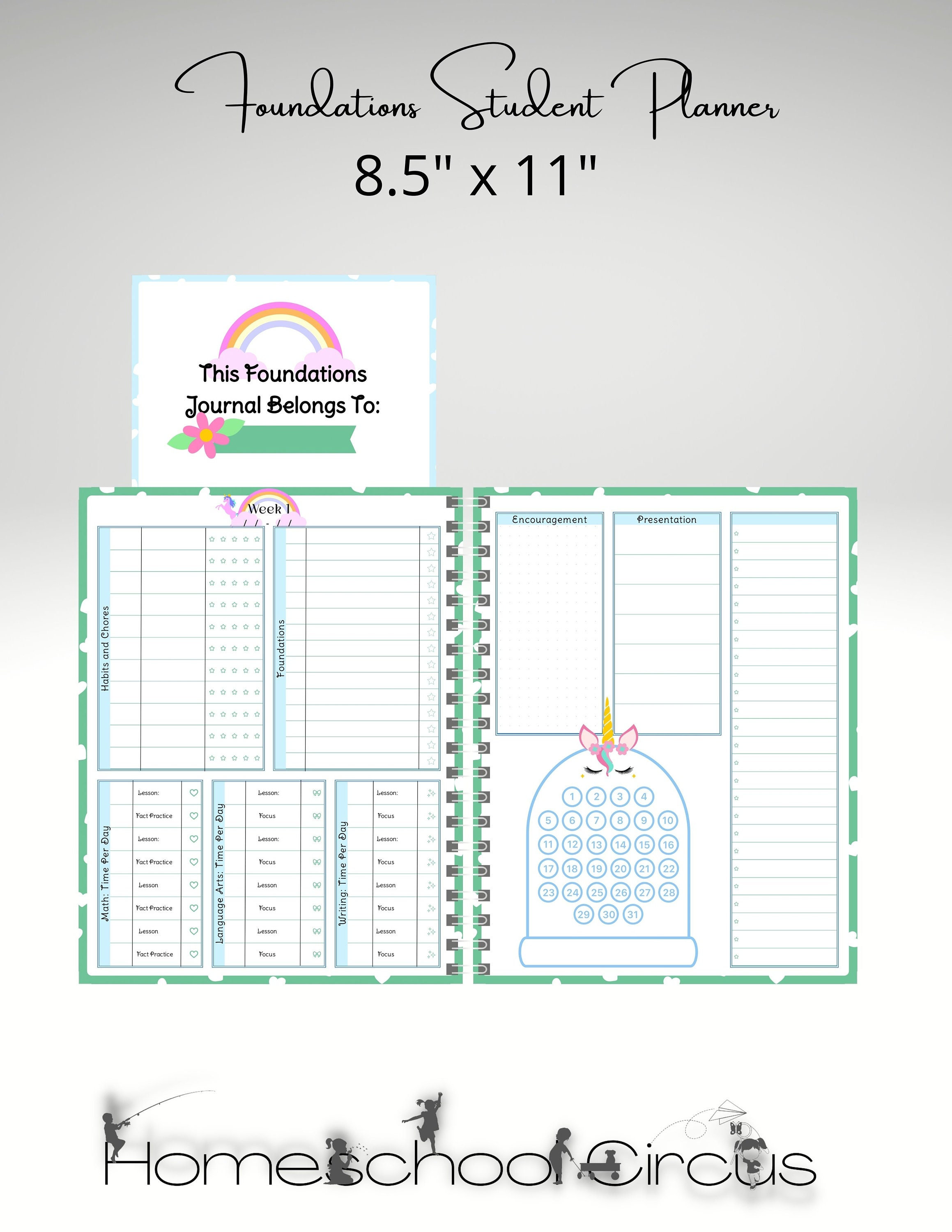 Unicorn Foundations Classical Conversations Student Planner Time ...