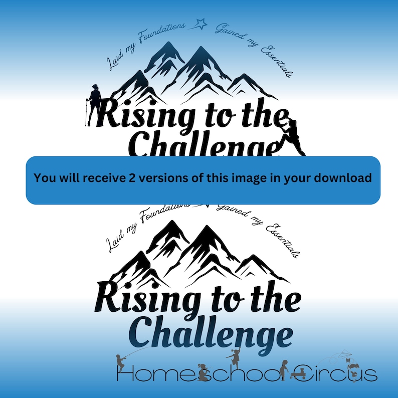 Rising to the Challenge SVG PNG Download - Etsy