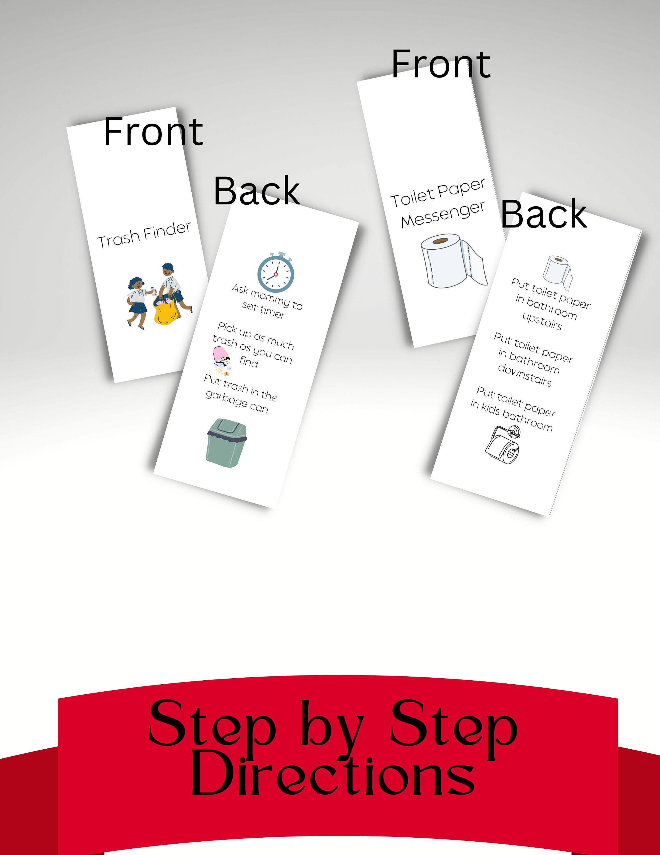 Picture Chore Chart Home Management System for Families Printable ...