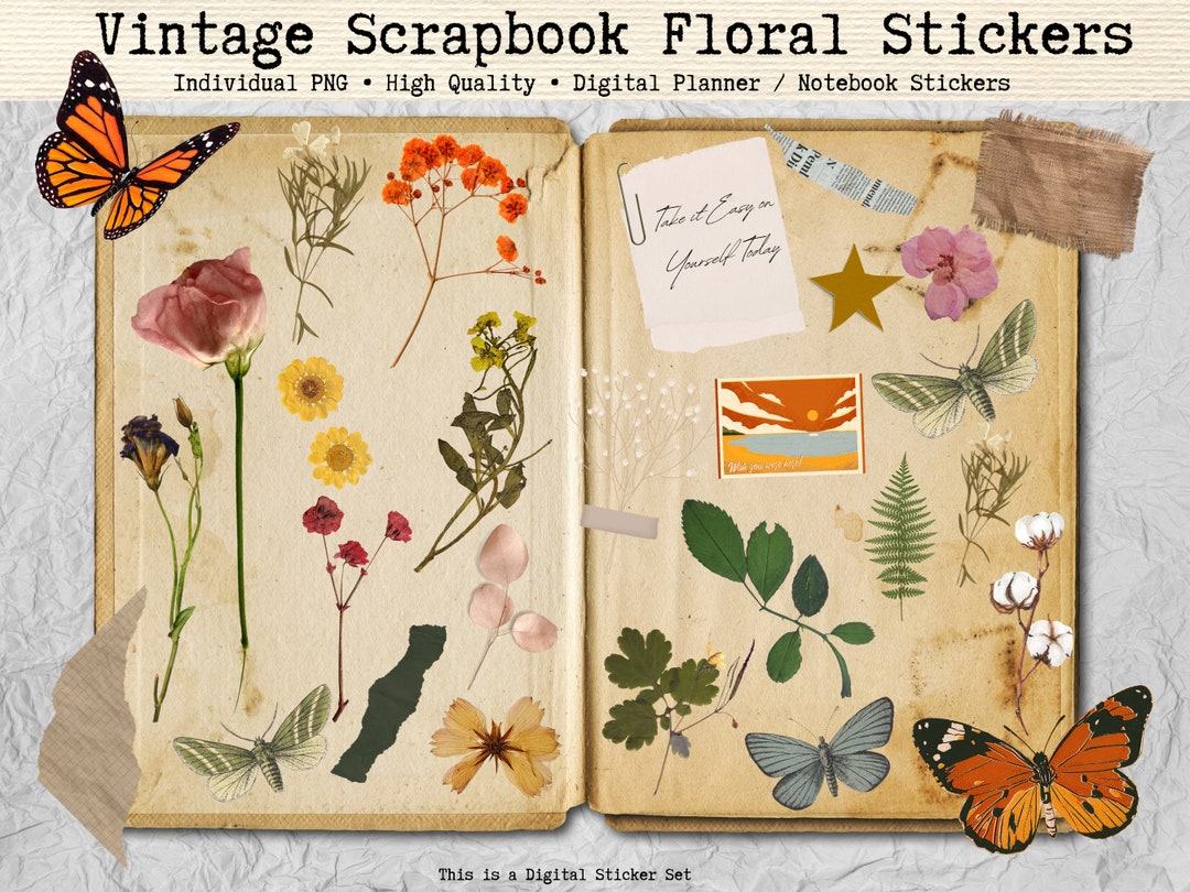 Vintage Goodnotes Planner Stickers, Vintage Style Digital Stickers ...