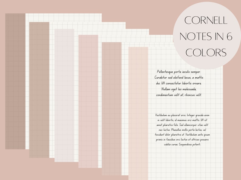 Digital Note Templates, Student Goodnotes Templates, Note Taking ...