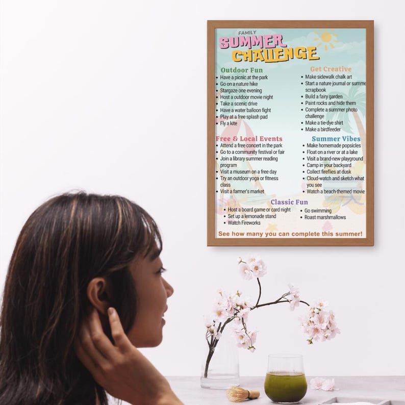 Editable Summer Challenge Poster Template | Canva Digital Download ...