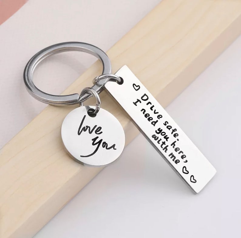 Personalized Keychain Custom Engraved Hand Stamped Keychain - Etsy