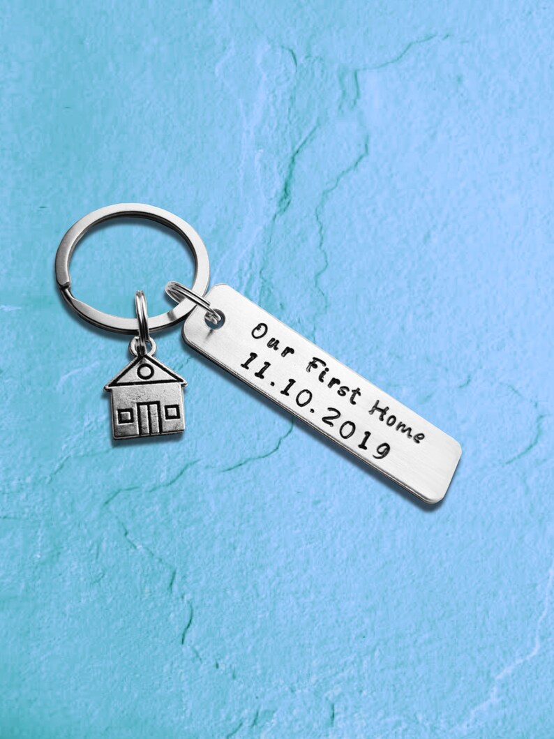 Personalized New Home Keychain Housewarming Gift Couples - Etsy
