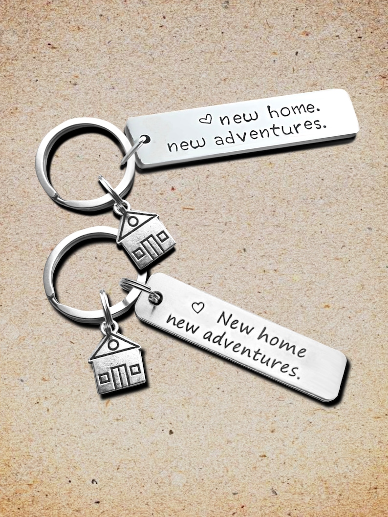 Personalized New Home Keychain Housewarming Gift Couples - Etsy