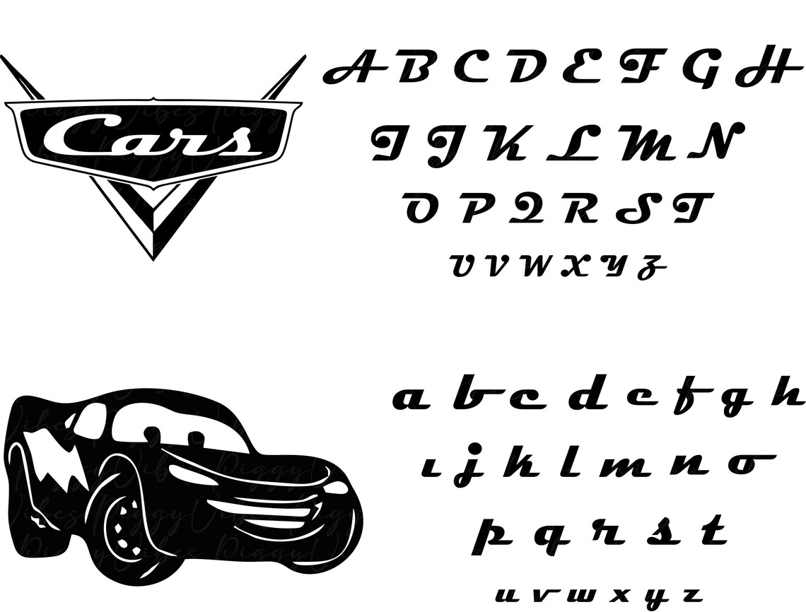 Cars Font Cars Emblem Svg Cars Logo Svg Cars Svg Cars Font - Etsy Australia