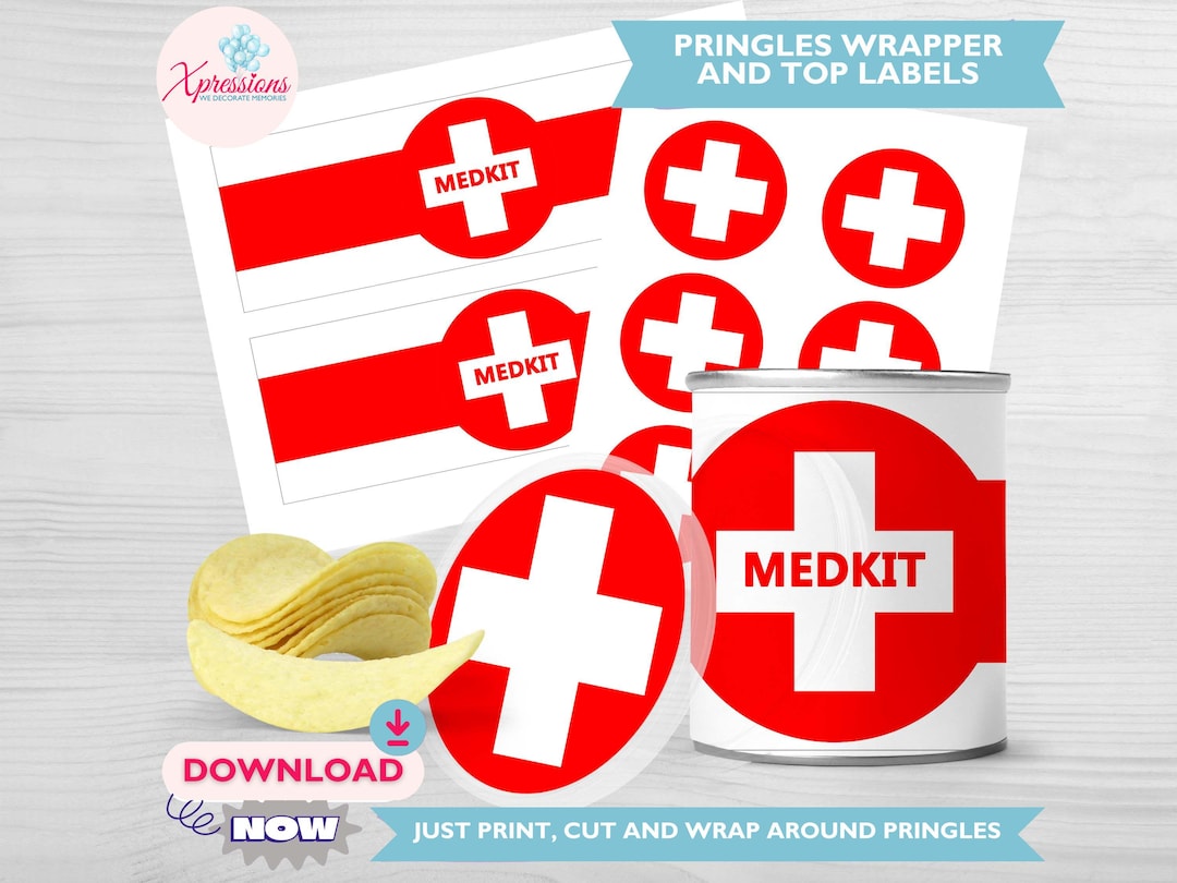 Medkit Labels for Video Game Party Decor Video Game Birthday Party ...