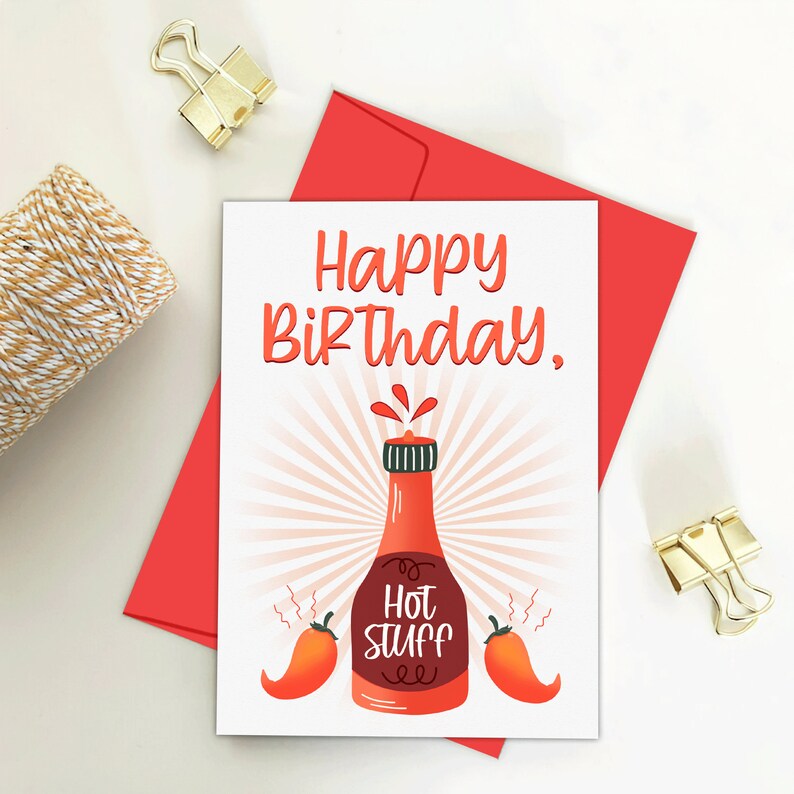 Happy Birthday Hot Stuff, Funny Birthday Card for Him Her, Humorous ...