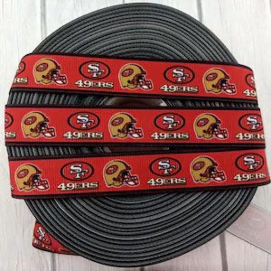 49ers Inspired Sports Team 7/8 Grosgrain Ribbon. San Francisco Inspired ...