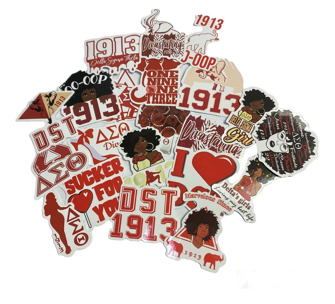 Delta Sigma Theta Inspired Waterproof Stickers. DIY Craft Supply. Greek ...