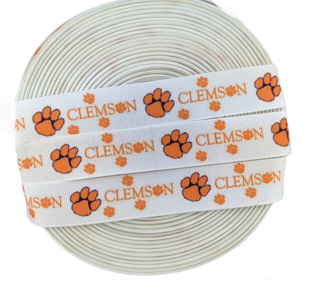 Clemson-college Inspired Sports Team 7/8 Grosgrain Ribbon. College ...