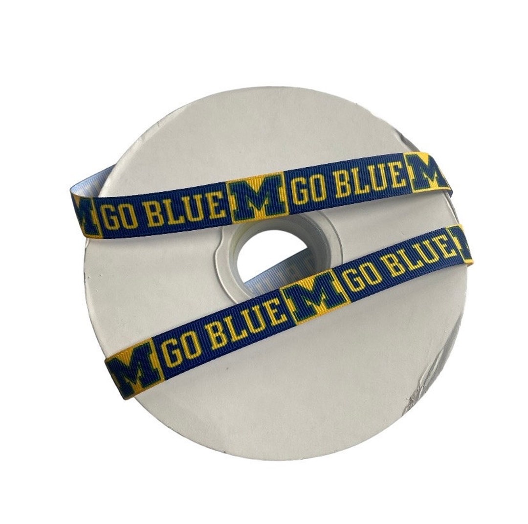 Michigan Inspired Sports Team 5/8 Grosgrain Ribbon. College Inspired ...