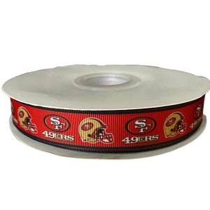 49ers Inspired Sports Team 7/8 Grosgrain Ribbon. San Francisco Inspired ...