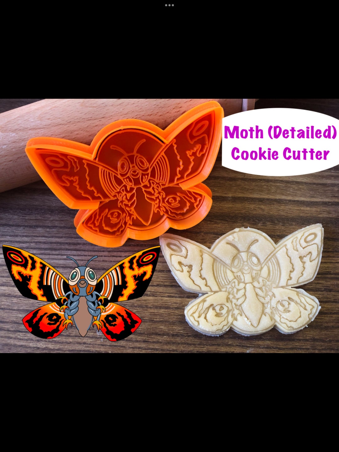 Moth Cookie Cutter, Bug, Insect, Kaiju, Cookie Cutter and Stamp - Etsy