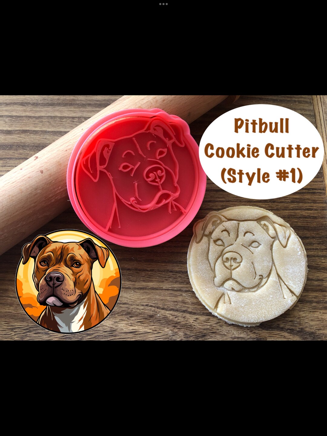 Pitbull Cookie Cutter, Dog, Pet, Cookie Cutter and Stamp - Etsy