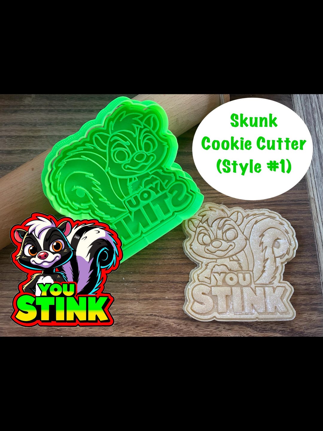 Skunk Cookie Cutter and Stamp - Etsy