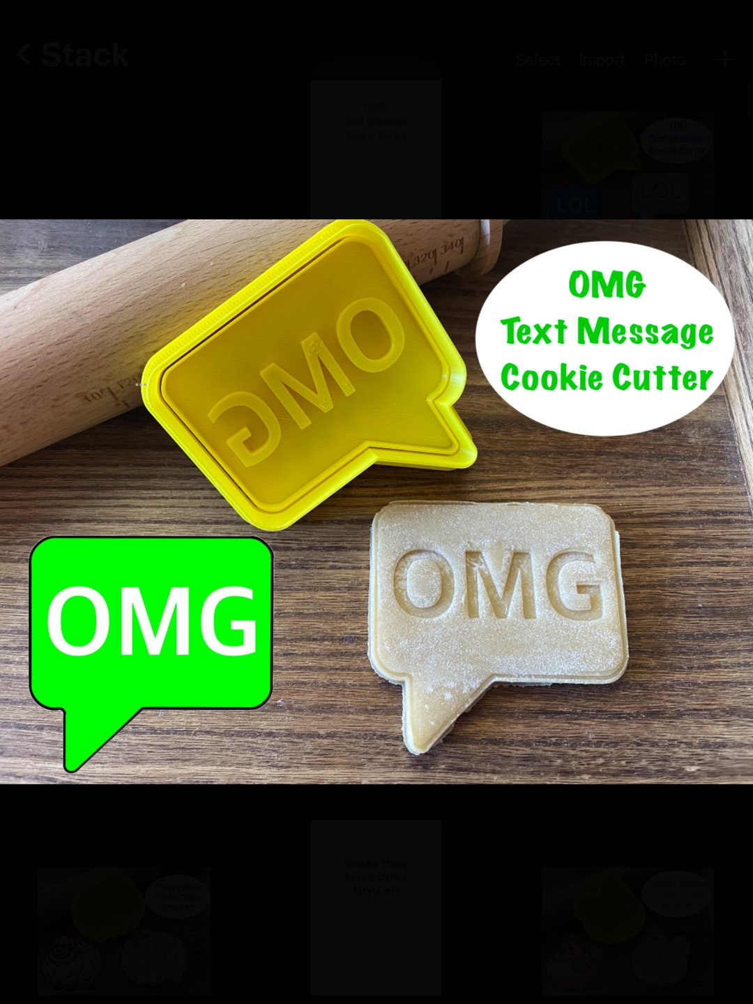 OMG Cookie Cutter, Cell Phone, Text Message, Cookie Cutter and Stamp - Etsy
