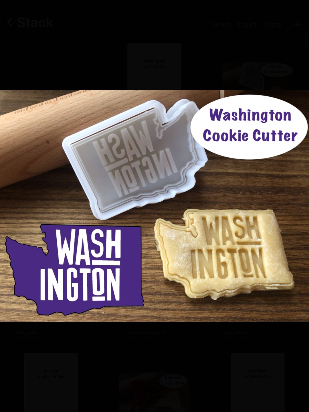 Washington Cookie Cutter, United States, Cookie Cutter and Stamp - Etsy