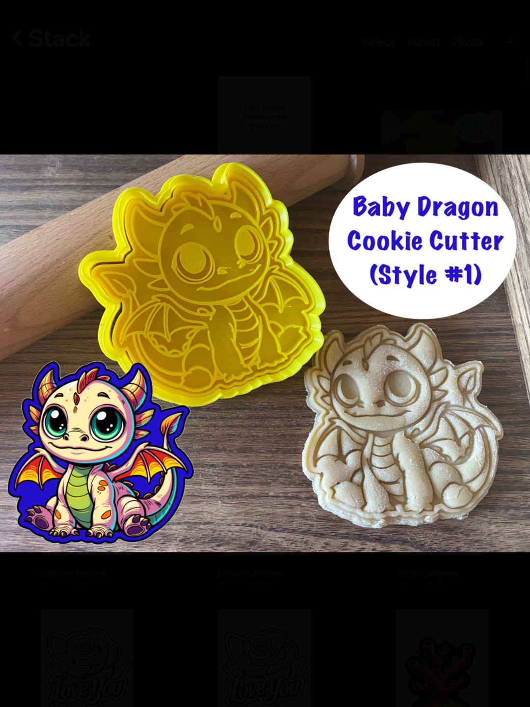 Dragon Cookie Cutter, Baby, Fantasy, D&D, Cookie Cutter and Stamp - Etsy