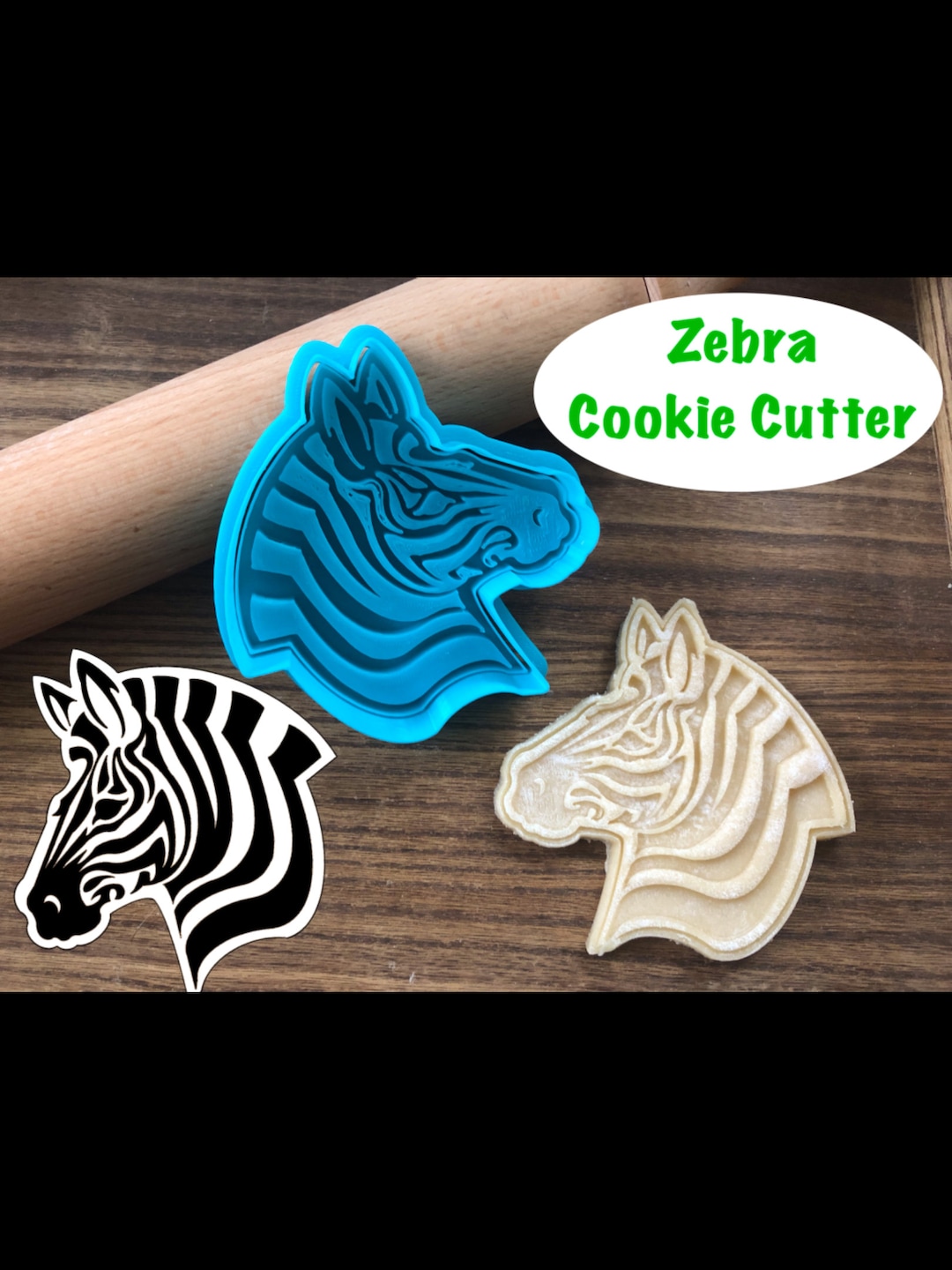 Zebra Cookie Cutter, Safari, Zoo, Animal, Cookie Cutter and Stamp - Etsy