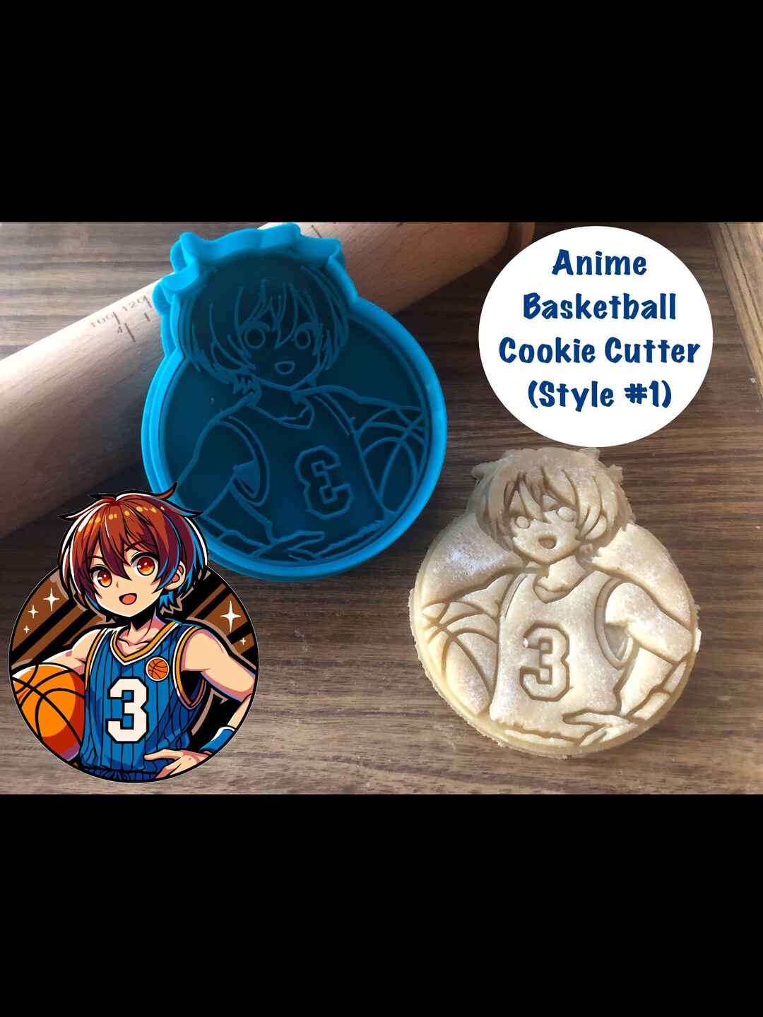 Anime Cookie Cutter, Basketball, Cookie Cutter and Stamp - Etsy