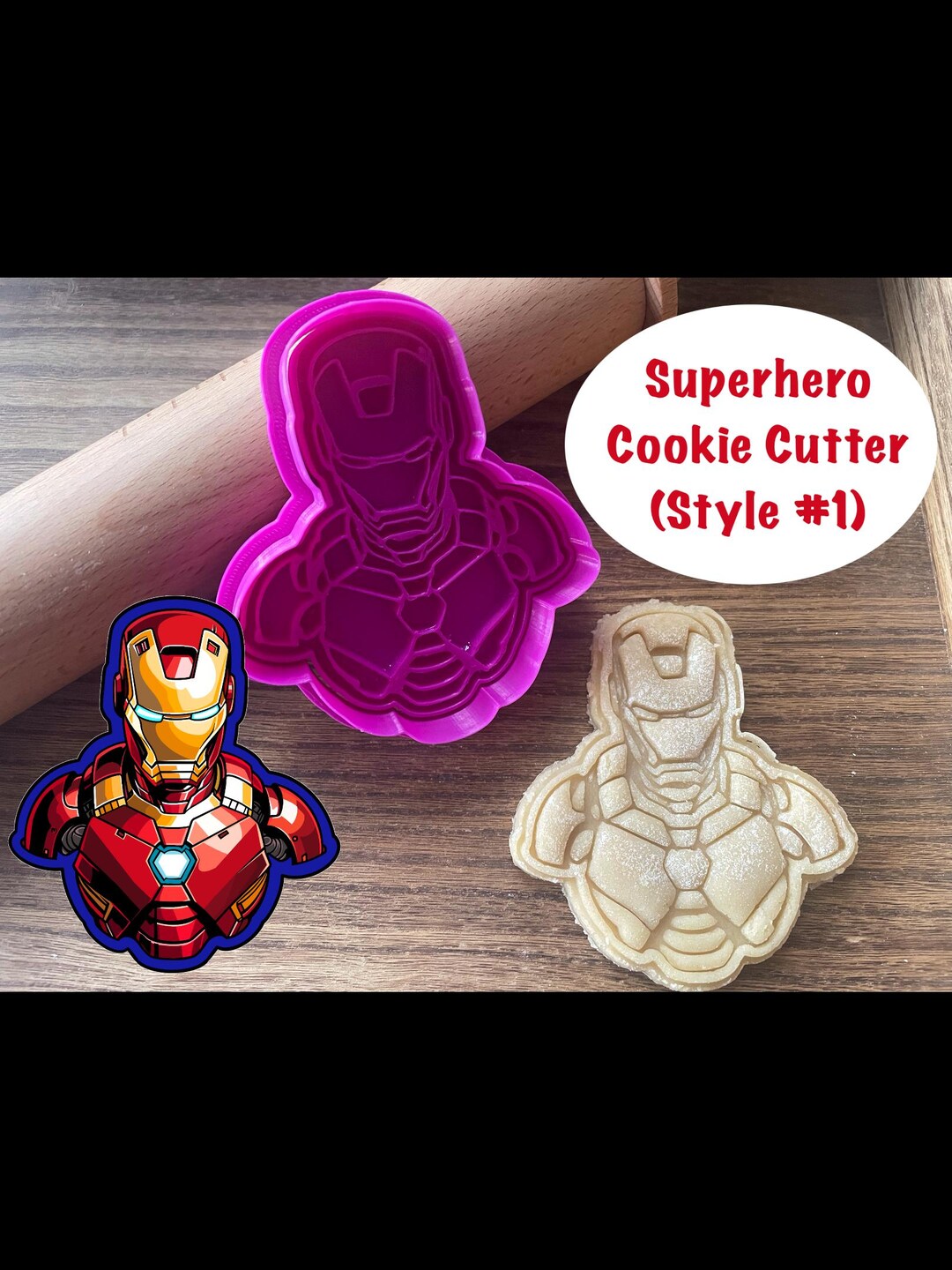 Superhero Cookie Cutter and Stamp - Etsy