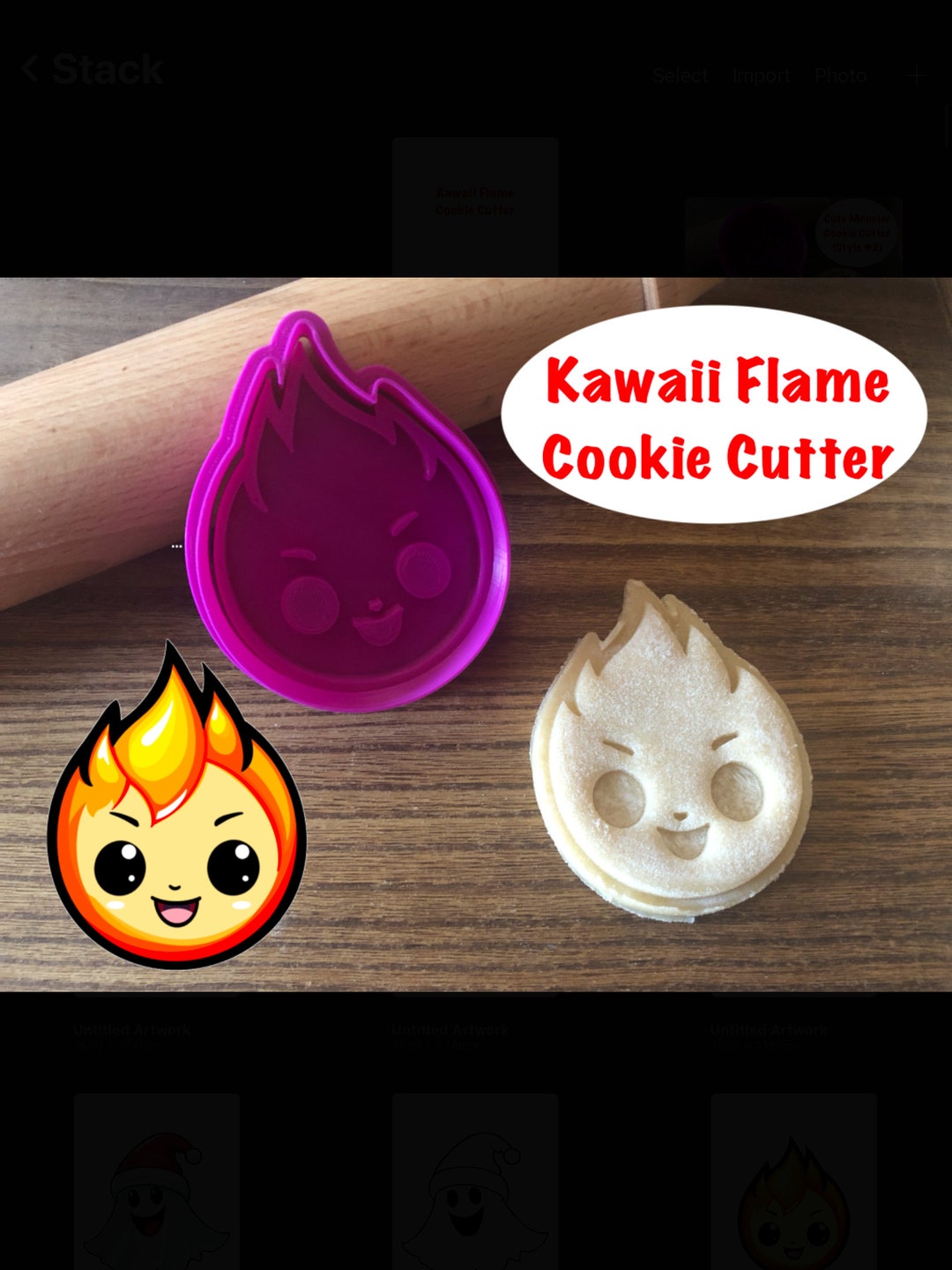 Fire Cookie Cutter, Flame, Kawaii, Cookie Cutter and Stamp - Etsy