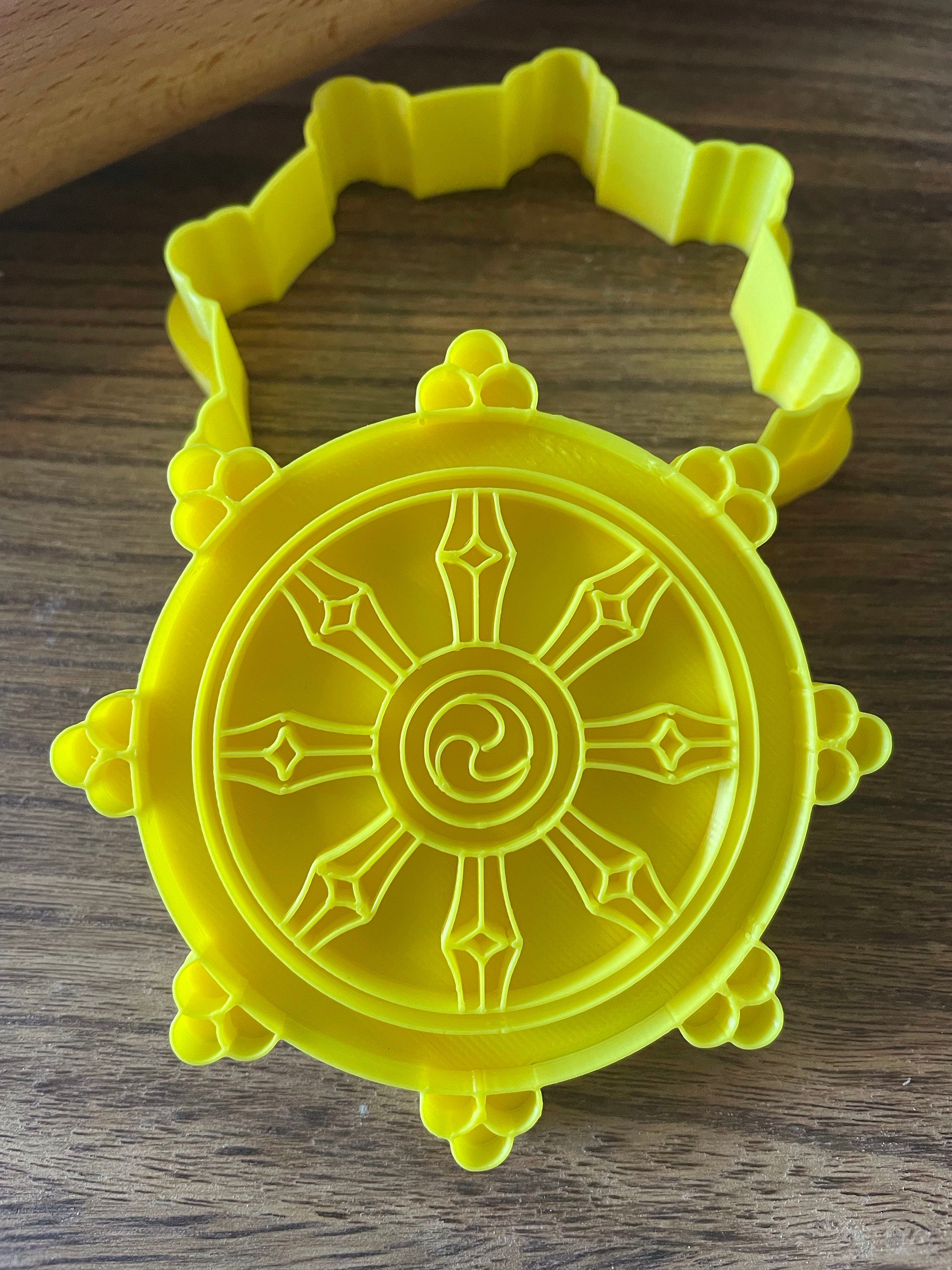 Dharma Wheel Cookie Cutter, Buddhism, Buddhist, Chakra, Cookie Cutter ...