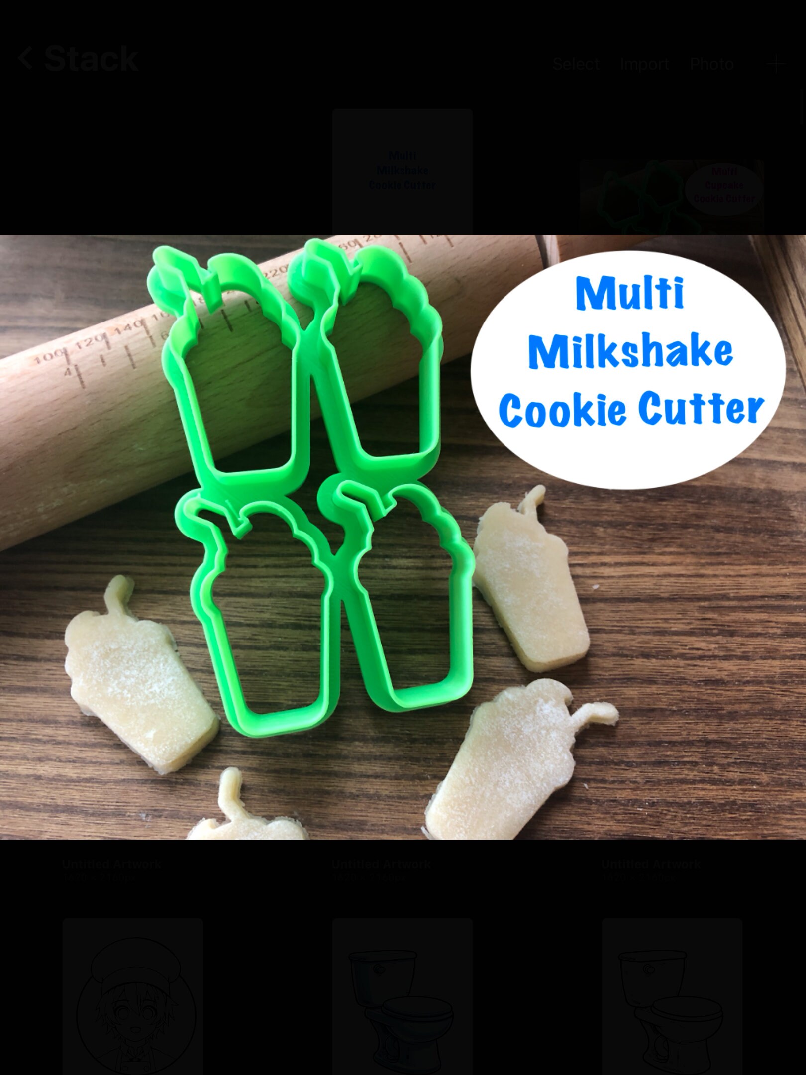 Milk Shake Cookie Cutter, Dessert, Summer, Ice Cream, Multi Cookie ...