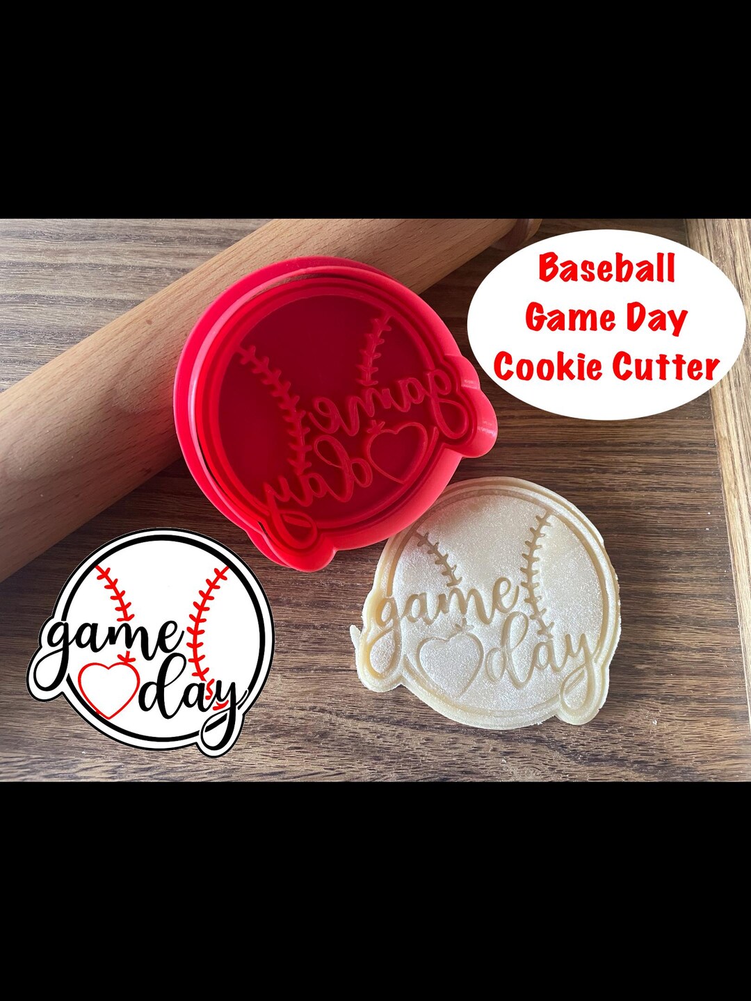 Baseball Cookie Cutter, Game Day Cookie Cutter and Stamp - Etsy