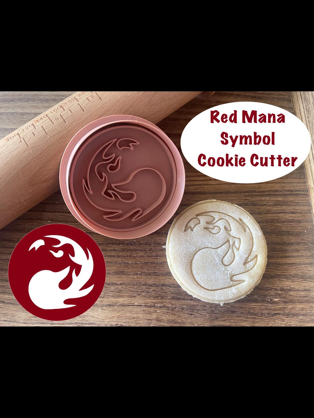 Red Mana Symbol Cookie Cutter, Magic the Gathering Cookie Cutter and ...