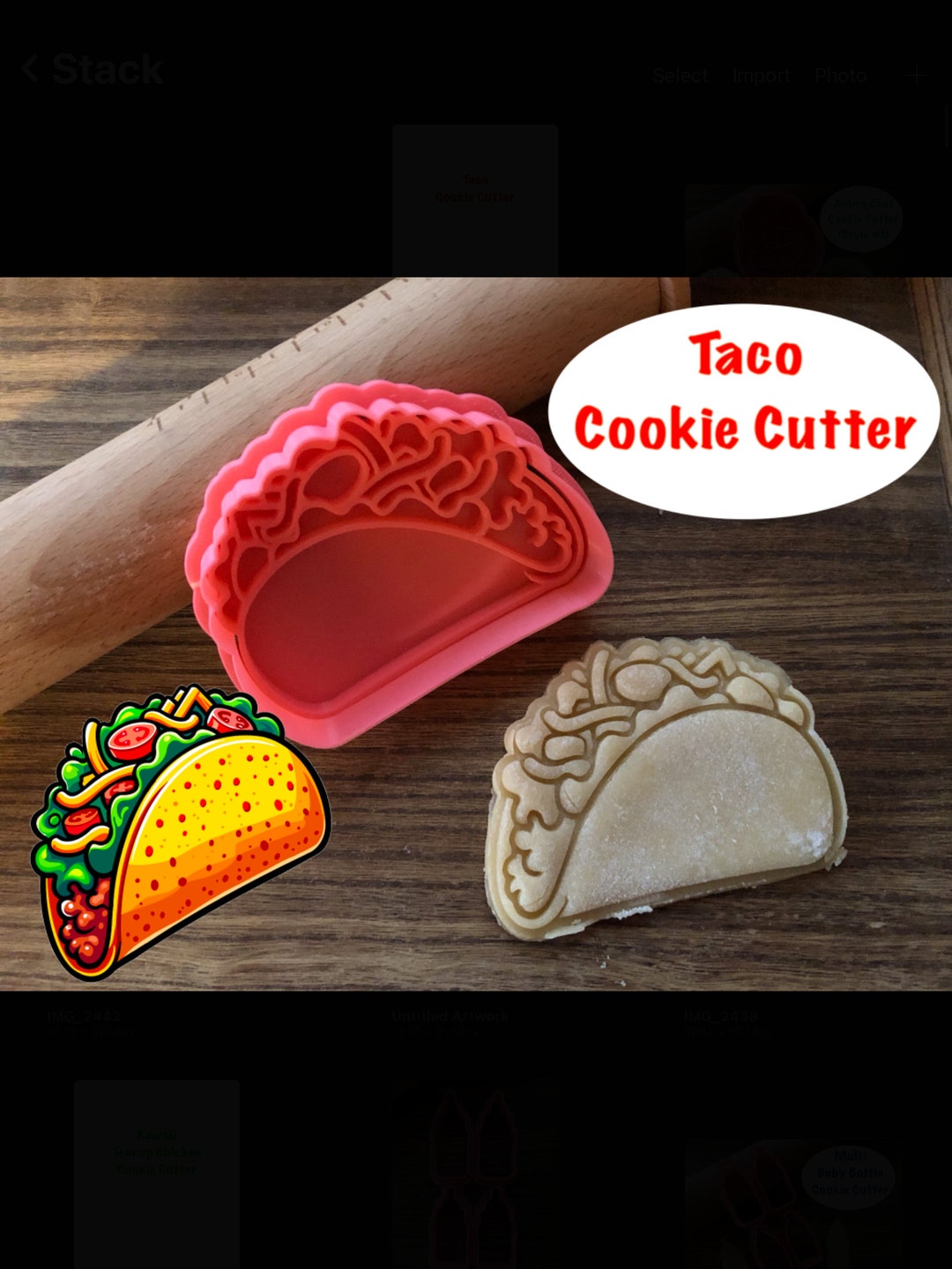 Taco Cookie Cutter, Food, Cookie Cutter and Stamp - Etsy