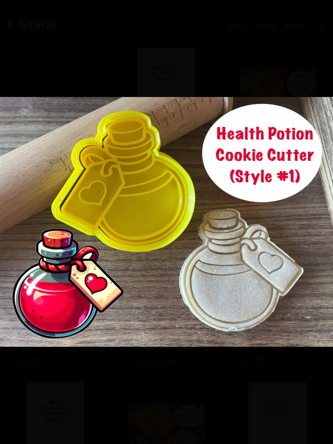 Health Potion Cookie Cutter, Dungeons and Dragons, Video Game, Role ...