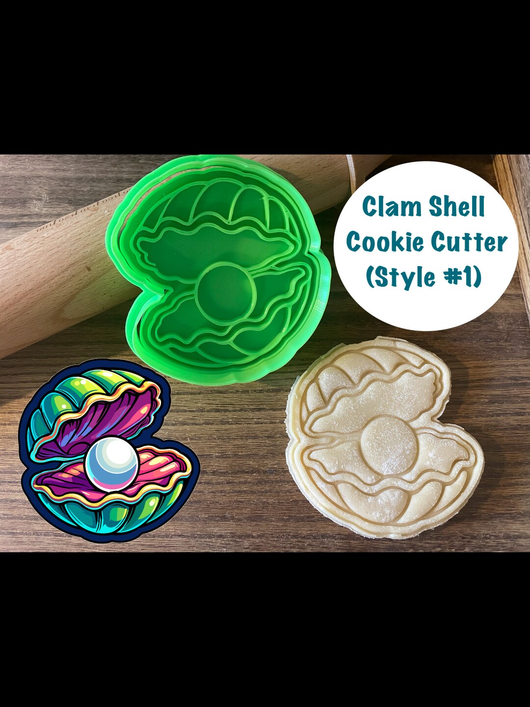 Clam Shell Cookie Cutter, Seashell, Beach, Summer, Cookie Cutter and ...