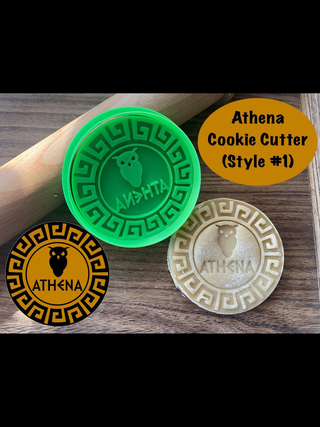 Athena Cookie Cutter, Greek Mythology Cookie Cutter and Stamp - Etsy