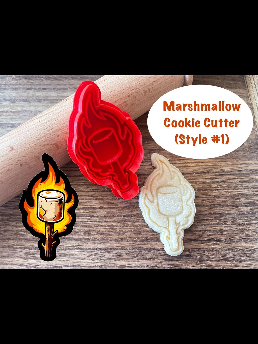 Marshmallow Cookie Cutter, Camping Cookie Cutter and Stamp - Etsy