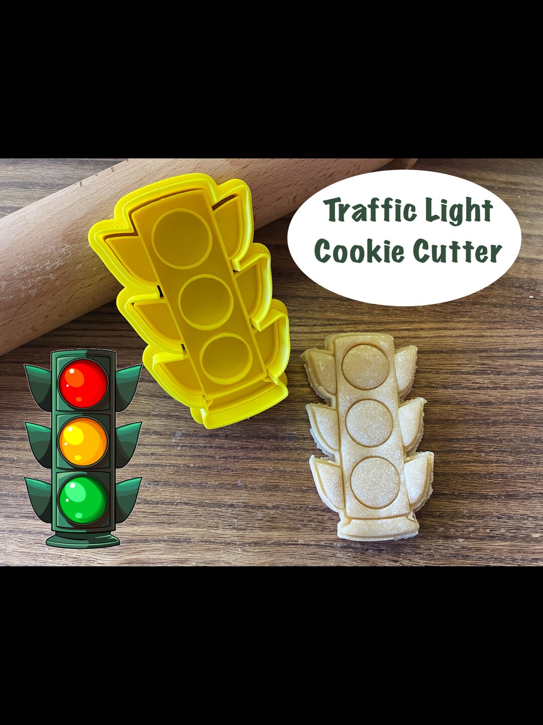 Stop Light Cookie Cutter, Traffic Light, Driving, Cookie Cutter and ...