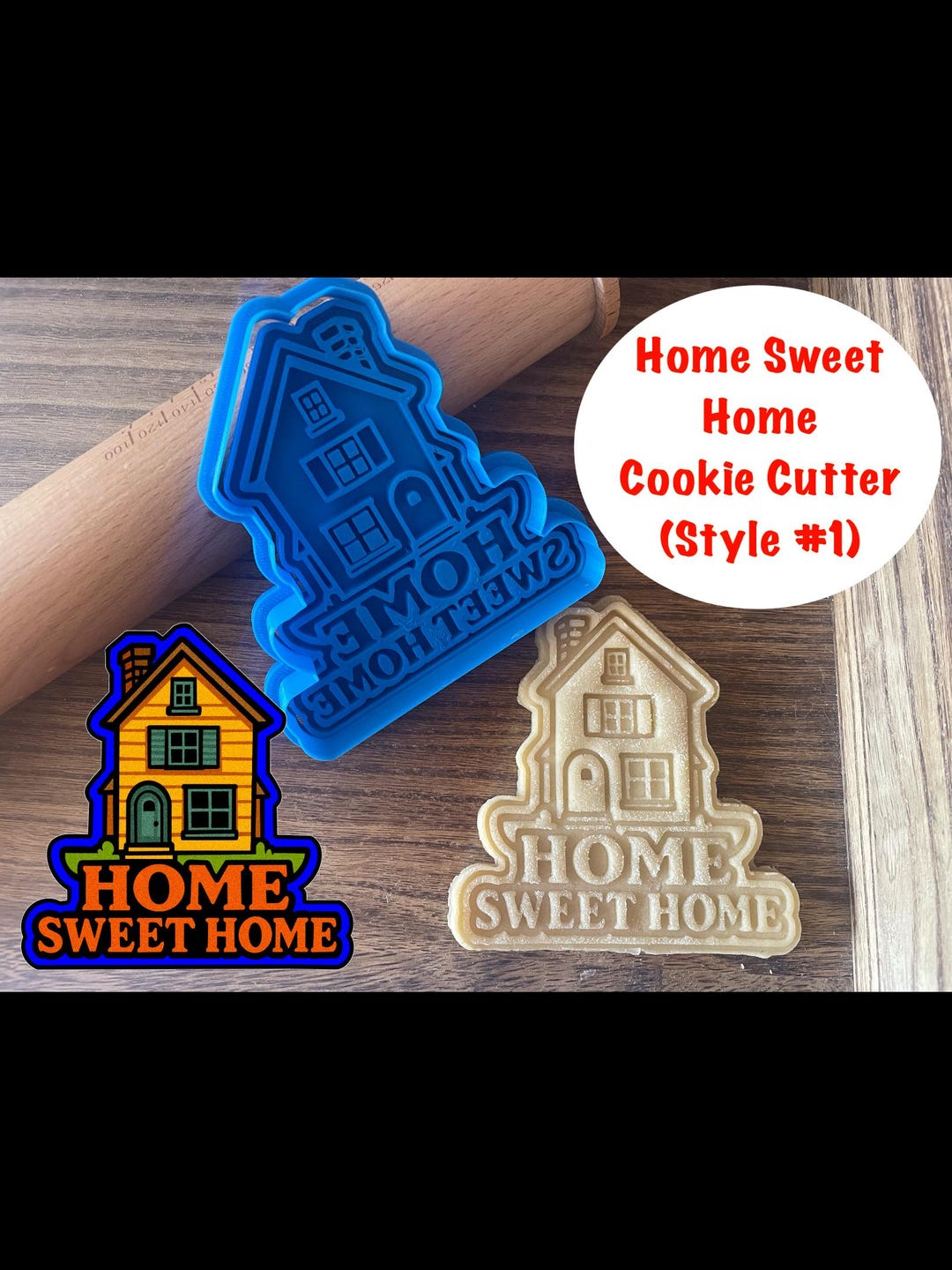 Home Sweet Home Cookie Cutter and Stamp - Etsy