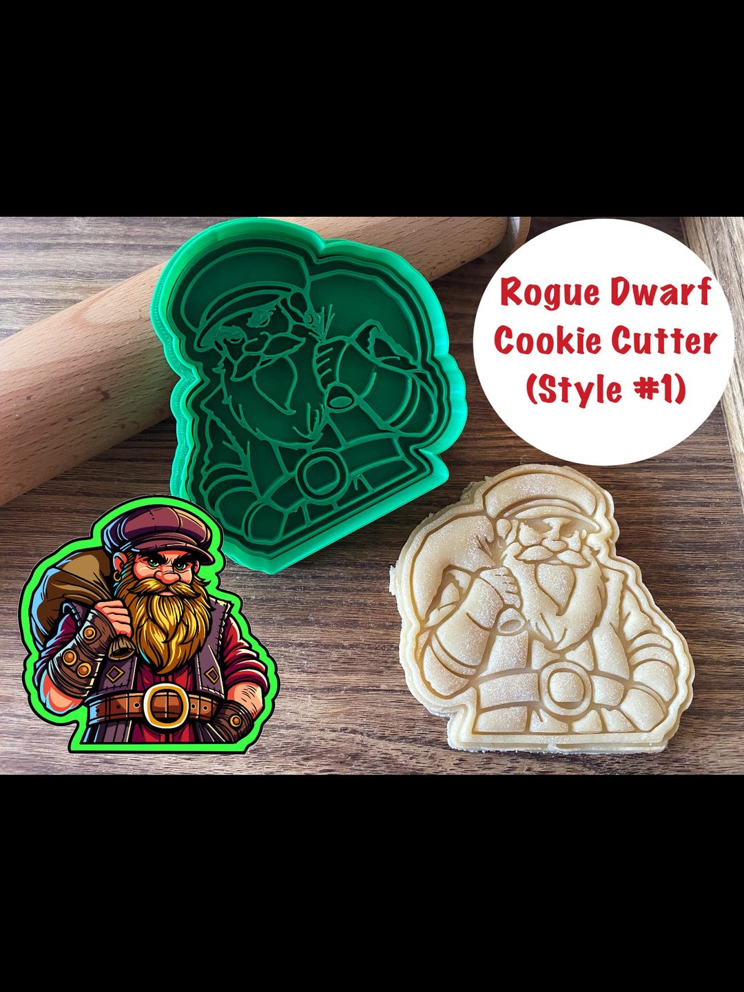 Rogue Dwarf Cookie Cutter, D&D, Fantasy, Cookie Cutter and Stamp - Etsy