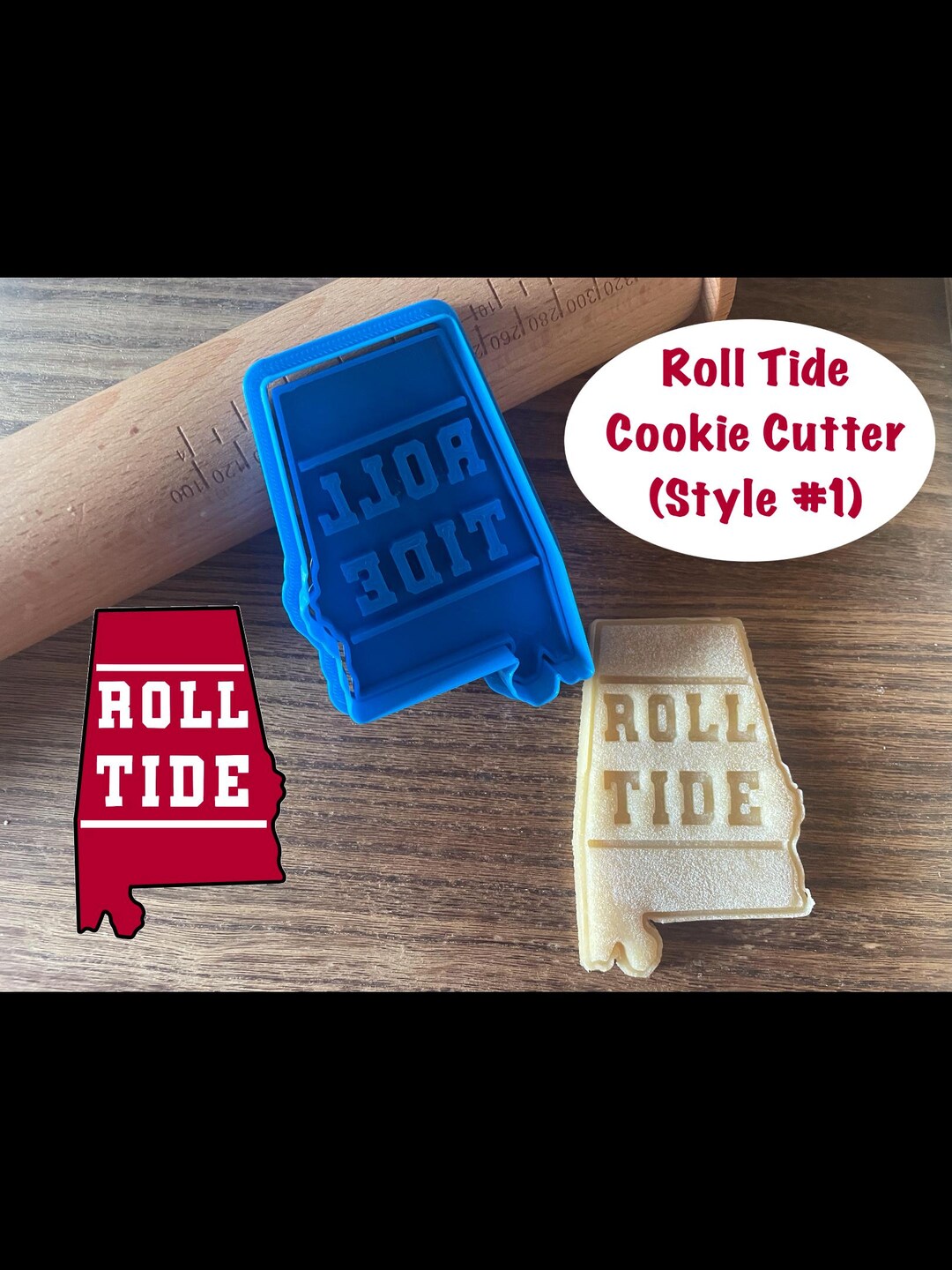Alabama Cookie Cutter, Roll Tide Cookie Cutter and Stamp - Etsy