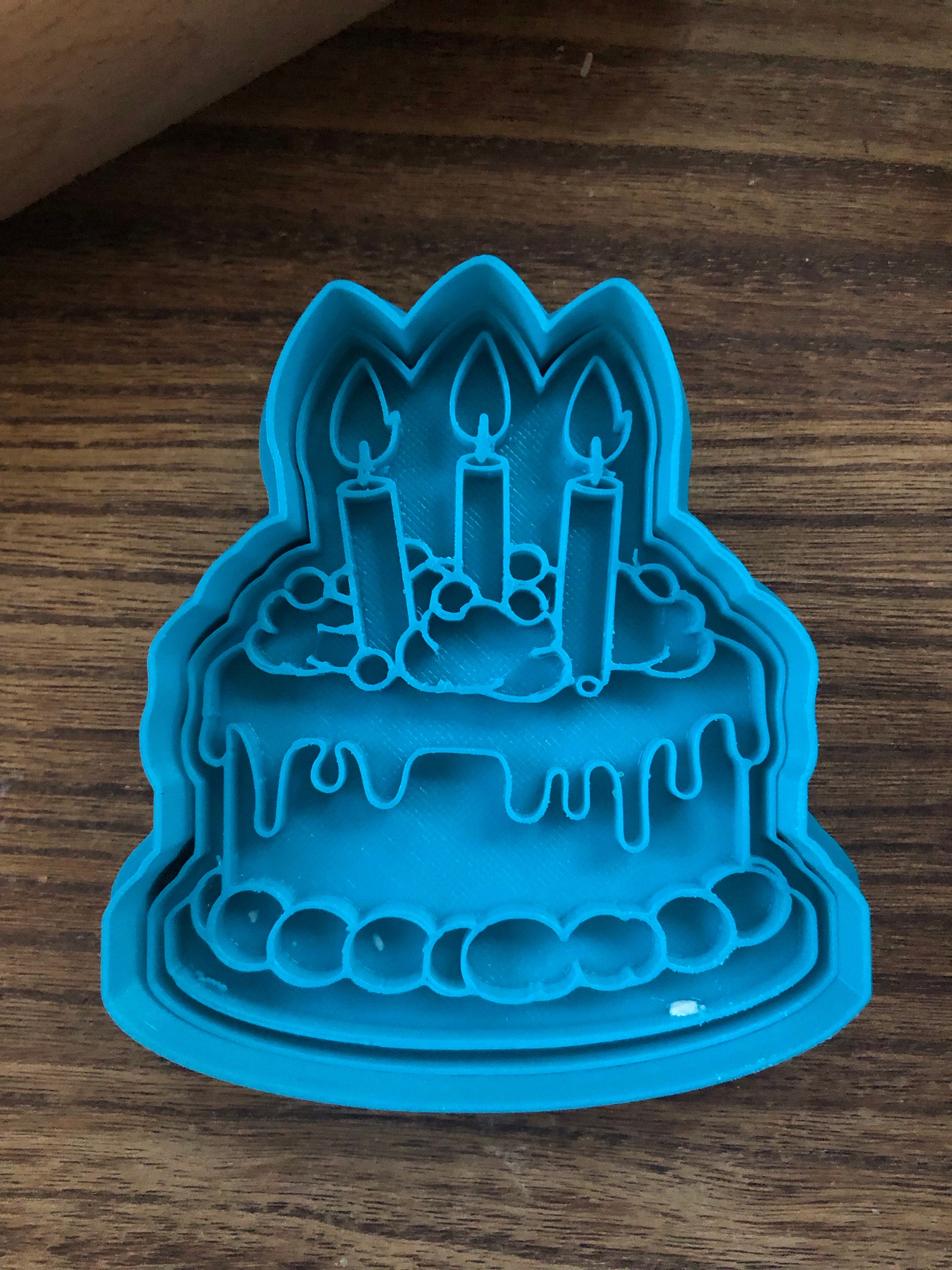 Birthday Cake Cookie Cutter Party Celebration Cookie Cutter - Etsy