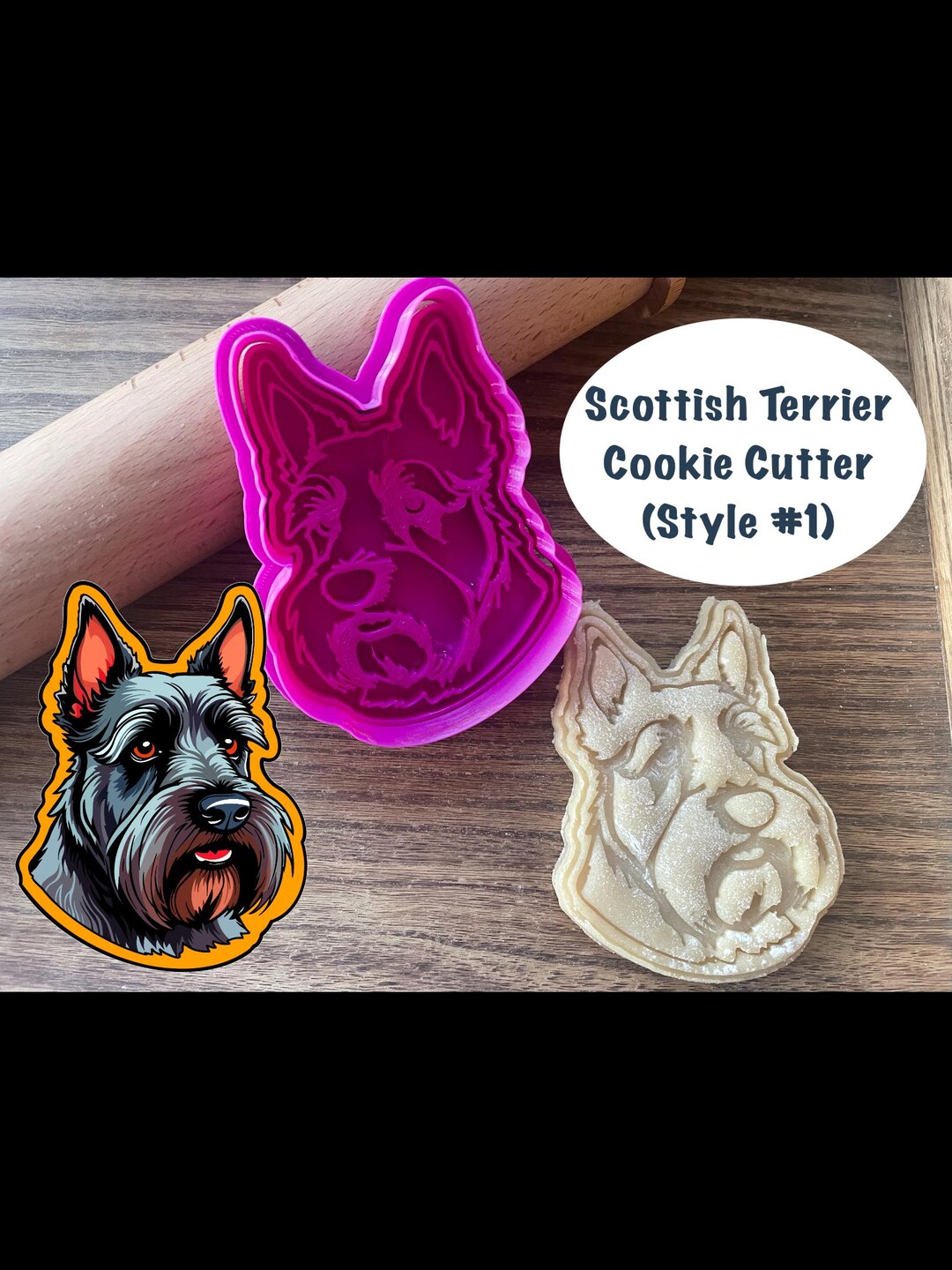 Scottish Terrier Cookie Cutter, Dog Cookie Cutter and Stamp - Etsy
