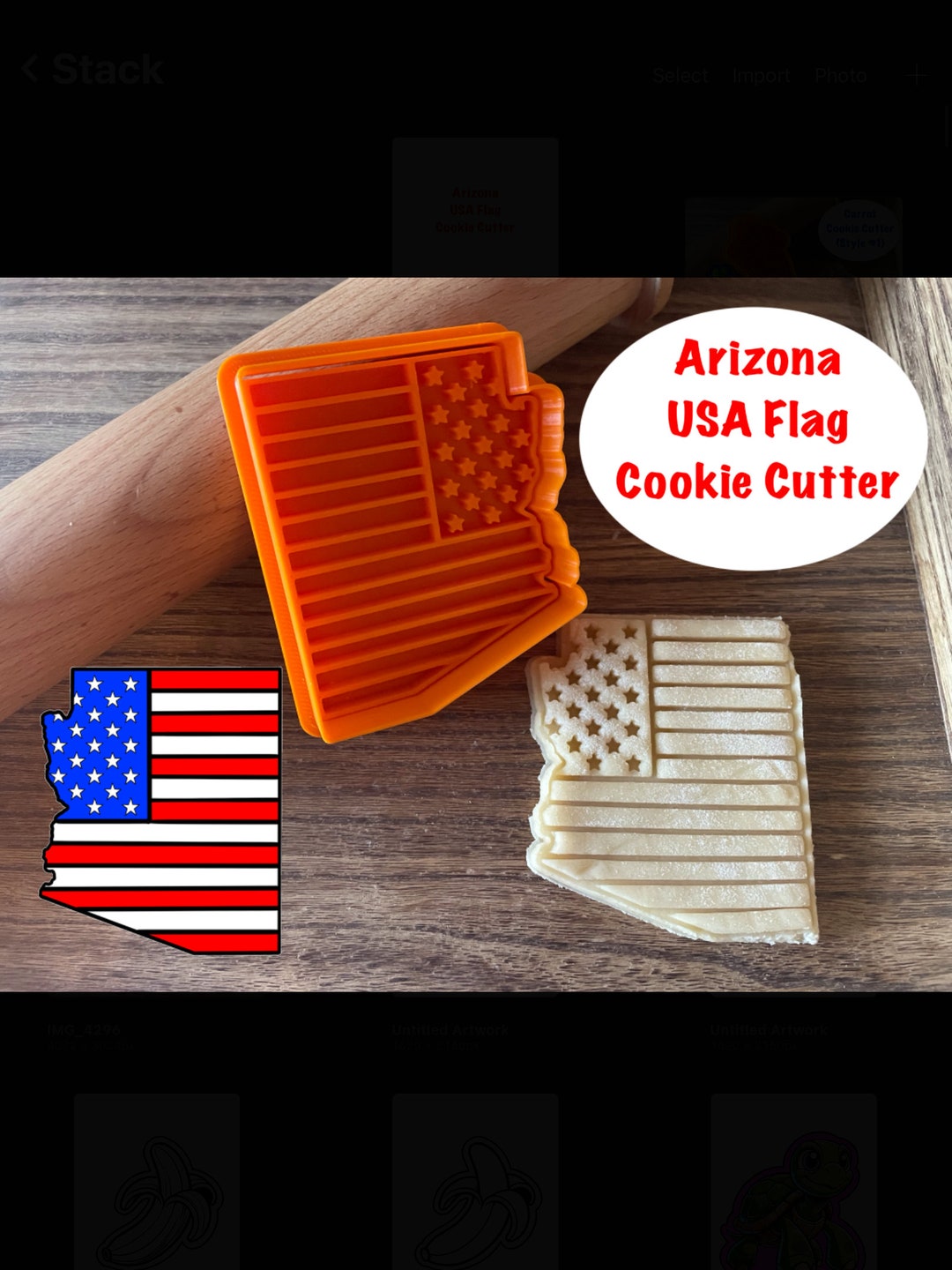 Arizona Cookie Cutter, United States, Flag, 4th of July, Cookie Cutter ...